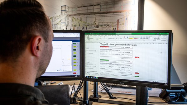 120 kWh battery pack huren Tot 45 kVA Opladen in enkele uren