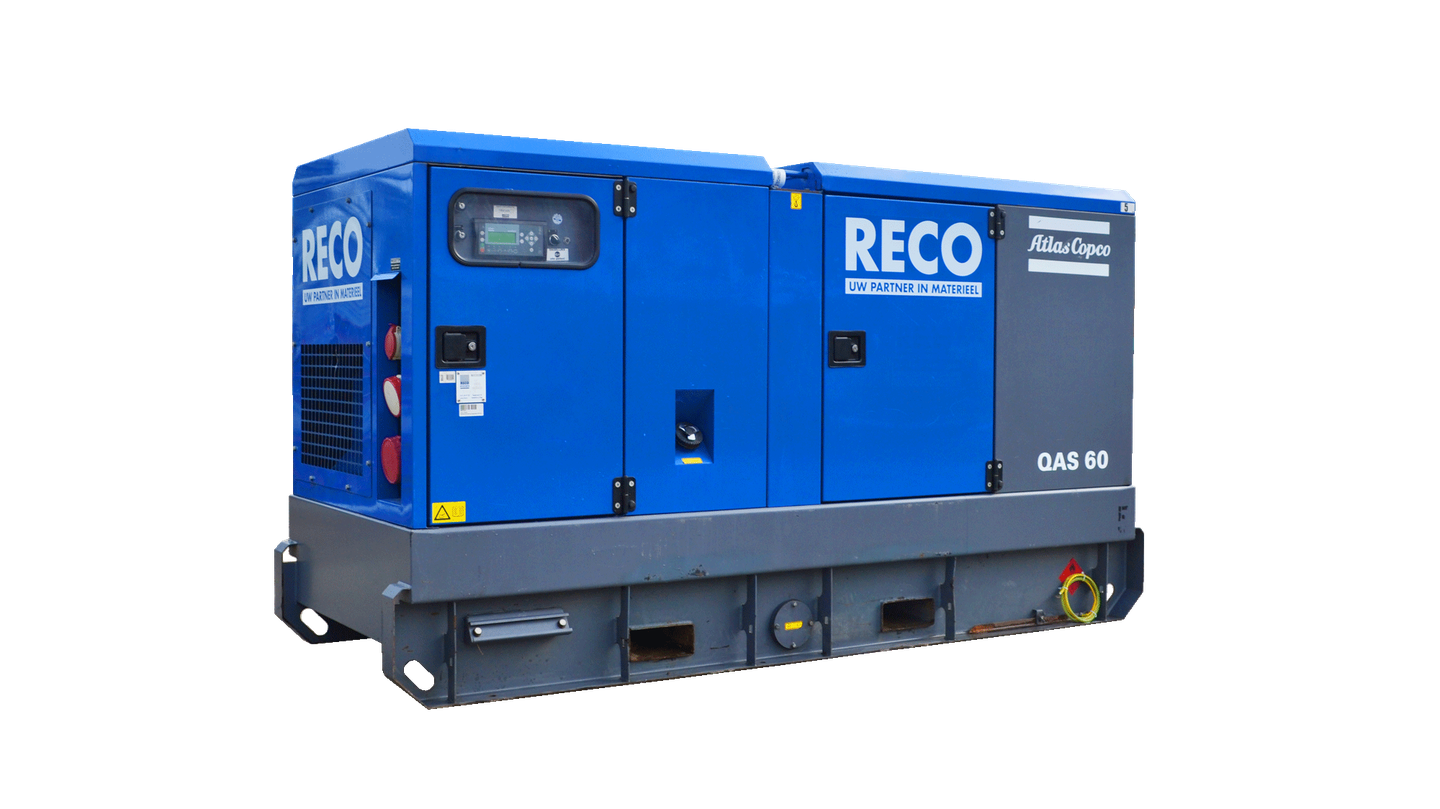 Atlas Copco Diesel-aggregaat huren 60 kVA, 48 kW